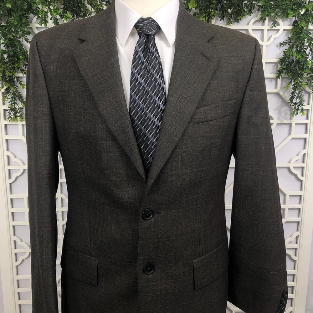 Chaps Ralph Lauren Windowpane Sport Coat Wool 37r - Gem